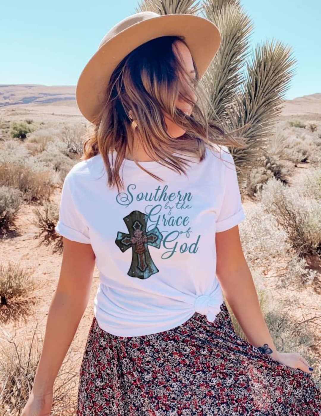 DIGITAL FILE Southern by the Grace of God Tee Digital Design for ...
