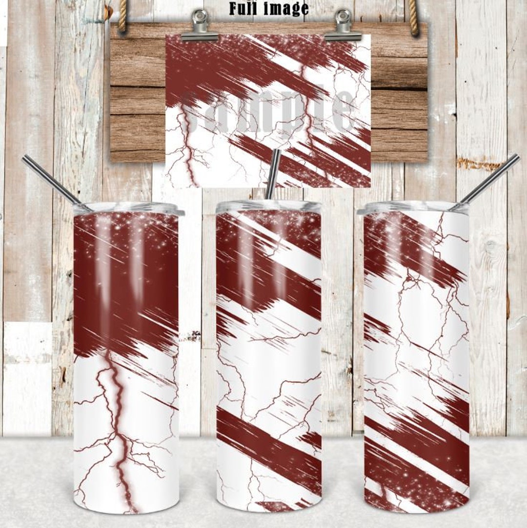 Maroon and White Tumbler Sublimation Design (digital File) - Etsy