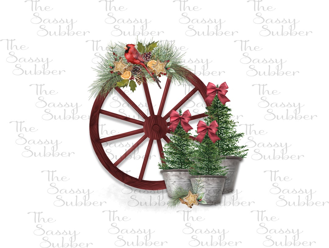 DIGITAL FILE Christmas Wagon Wheel Digital Design for Sublimation - Etsy