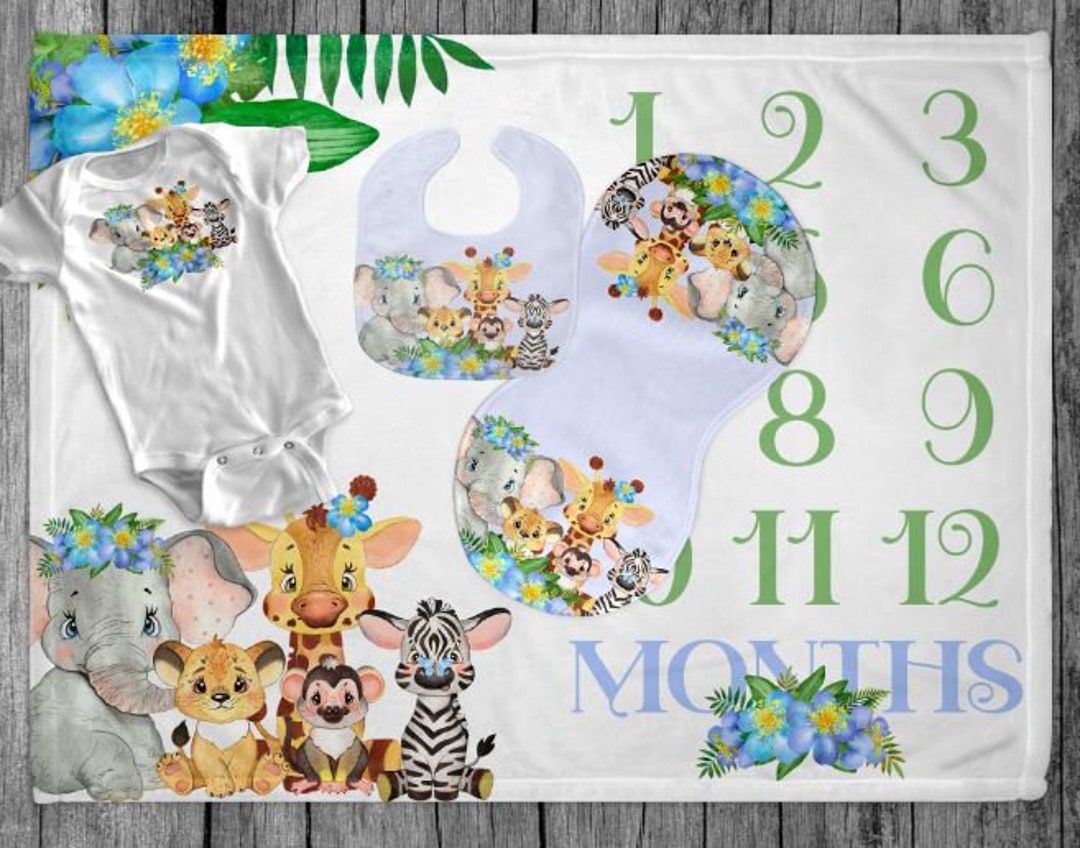 DIGITAL FILE Zoo Animal Full Baby Bundle Set Digital Design for ...