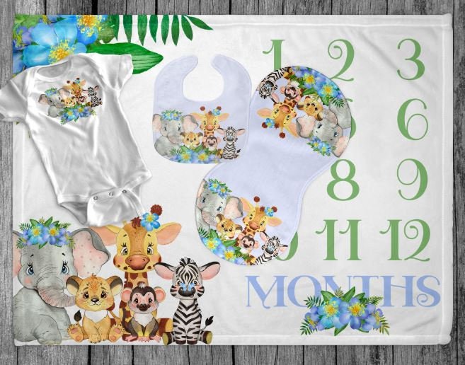 DIGITAL FILE Zoo Animal Full Baby Bundle Set Digital Design for ...