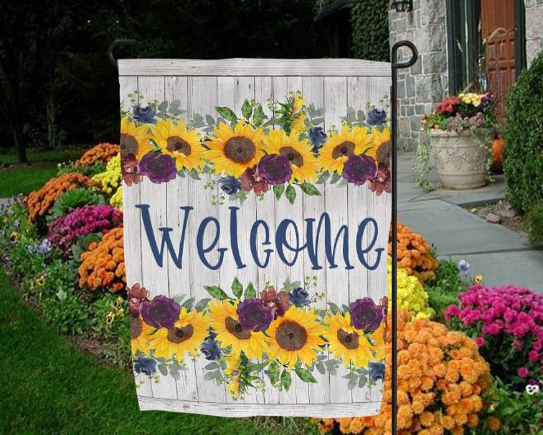 DIGITAL FILE Sunflower Fall Floral Flag Digital Design for Sublimation ...