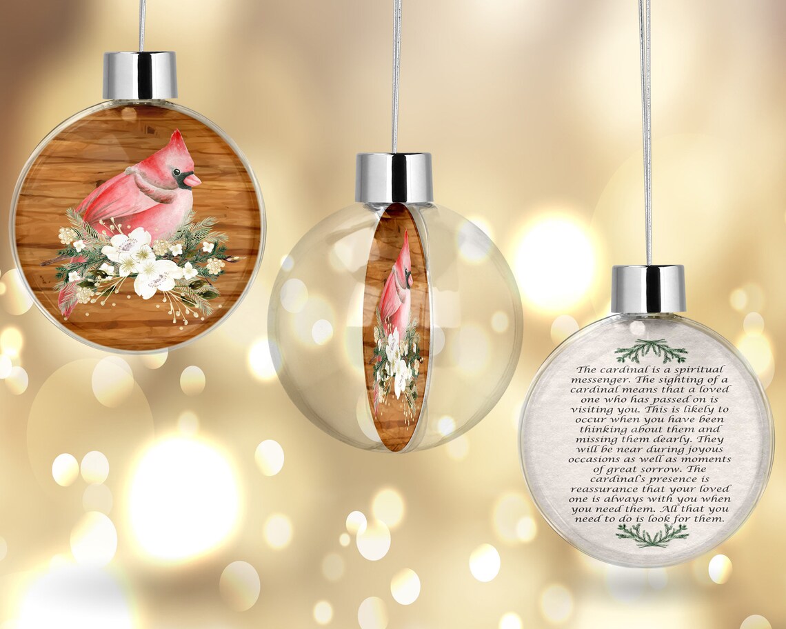 DIGITAL FILE Cardinal Floating Ornament Digital Design for Sublimation ...