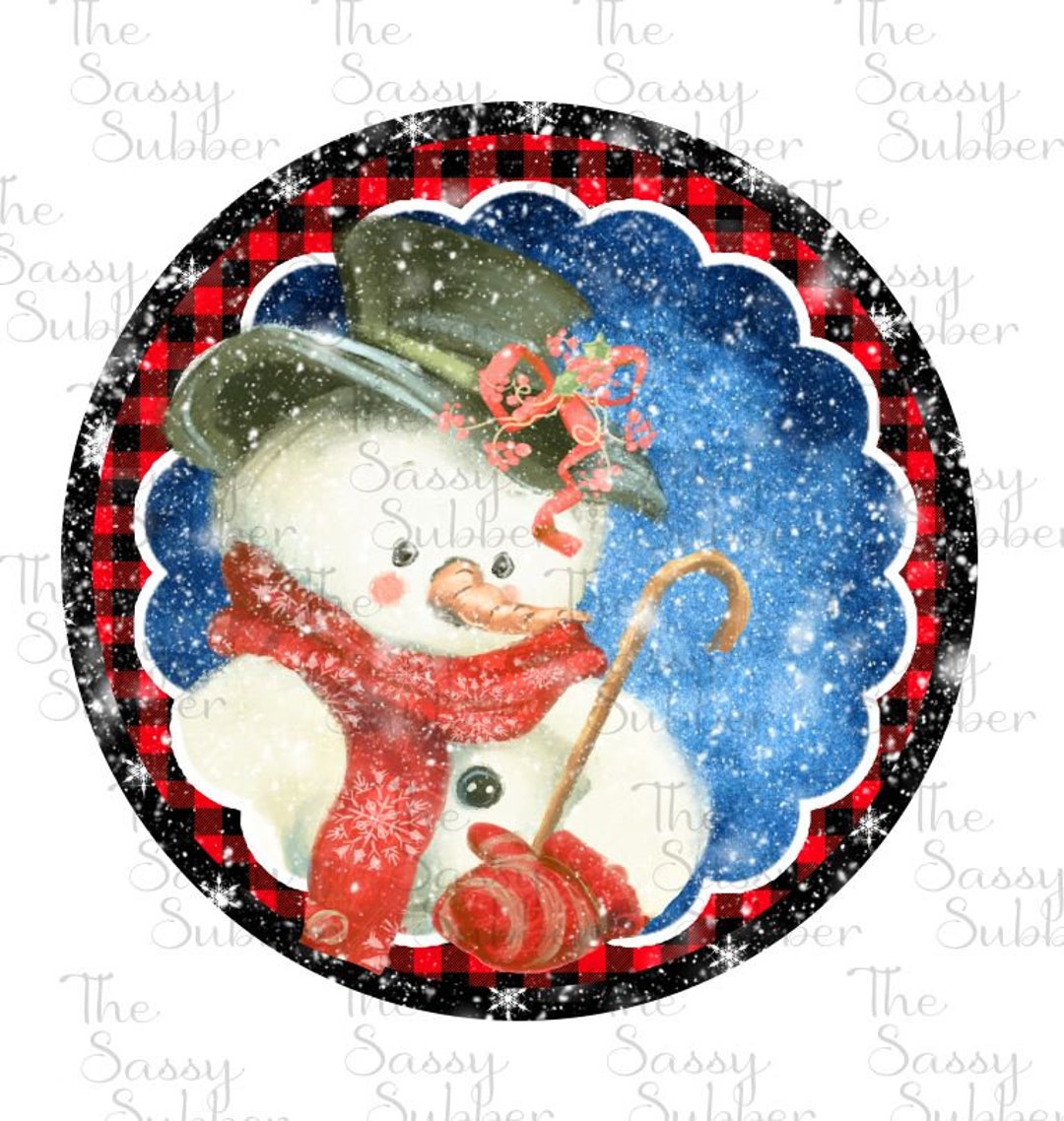 DIGITAL FILE Snowman Round Digital Design for Sublimation - Etsy