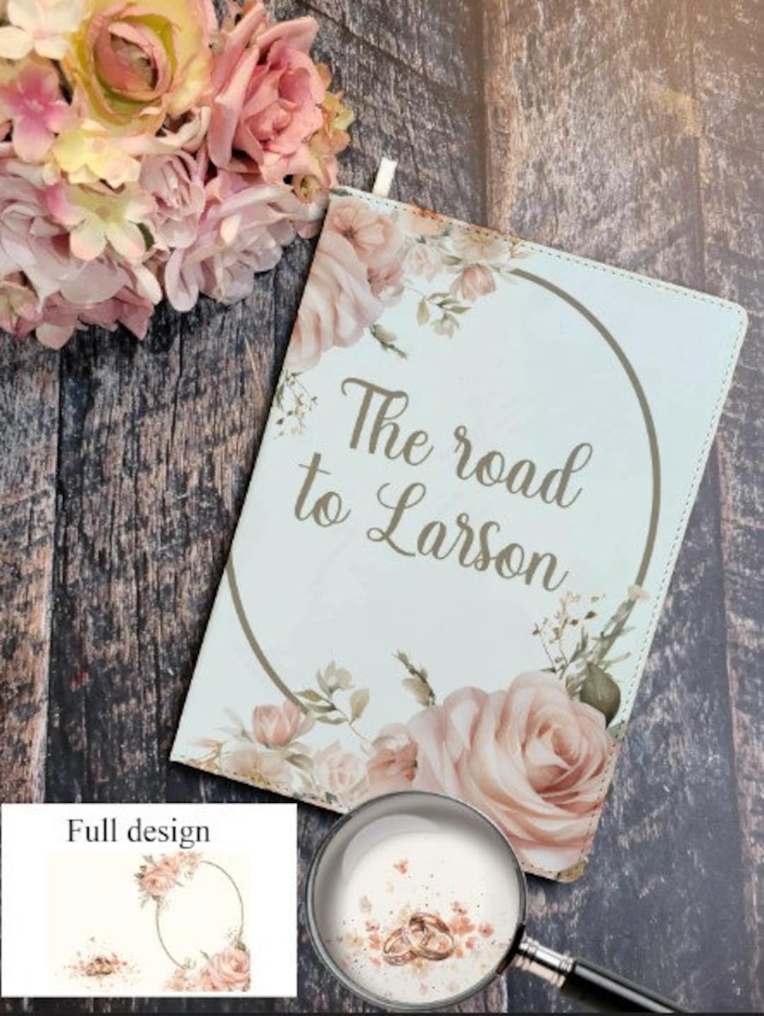 DIGITAL FILE Soft Pink Floral Journal Design Comes With No Wording ...