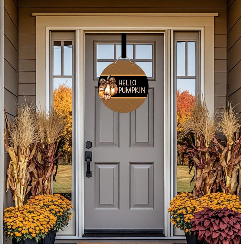 Leopard Pumpkin Door Hanger Design: Fall Sublimation (digital File) - Etsy