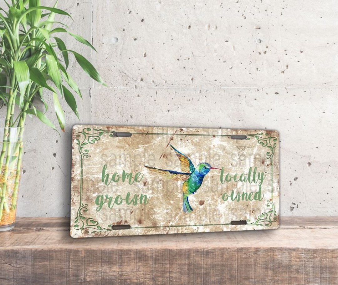 DIGITAL FILE Vintage Hummingbird License Plate Without Wording Digital ...