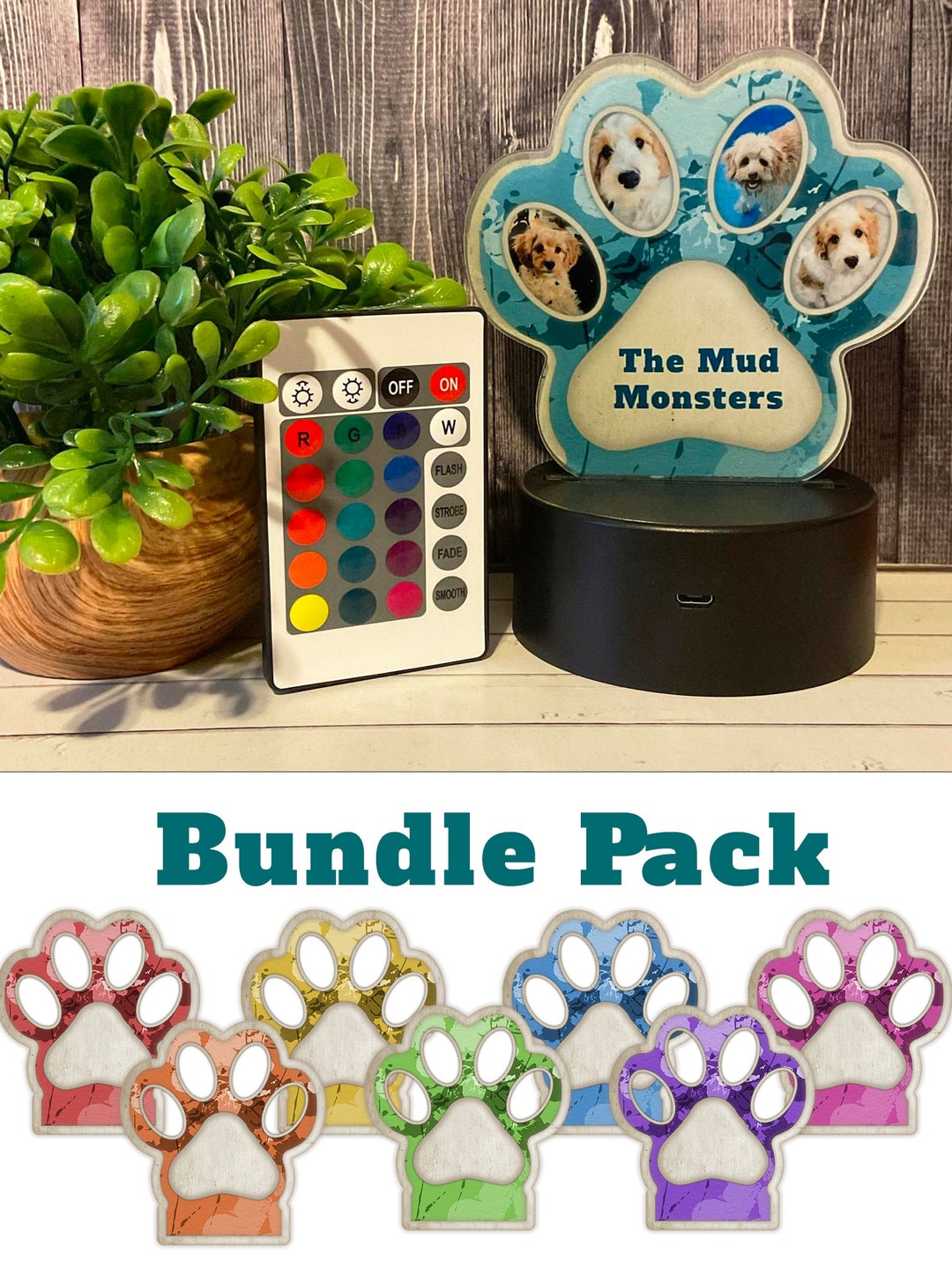 DIGITAL FILE Paw Print LED Light Digital Design for Sublimation - Etsy