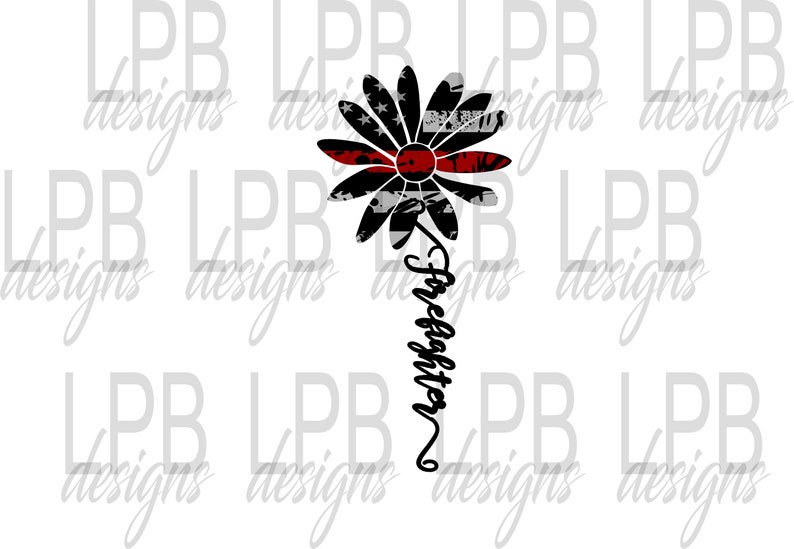DIGITAL FILE Firefighter Flower Digital Design for Sublimation - Etsy