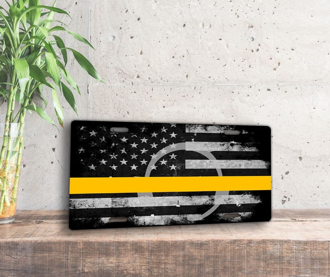DIGITAL FILE 911 Thin Yellow Line License Plate Digital Design for ...