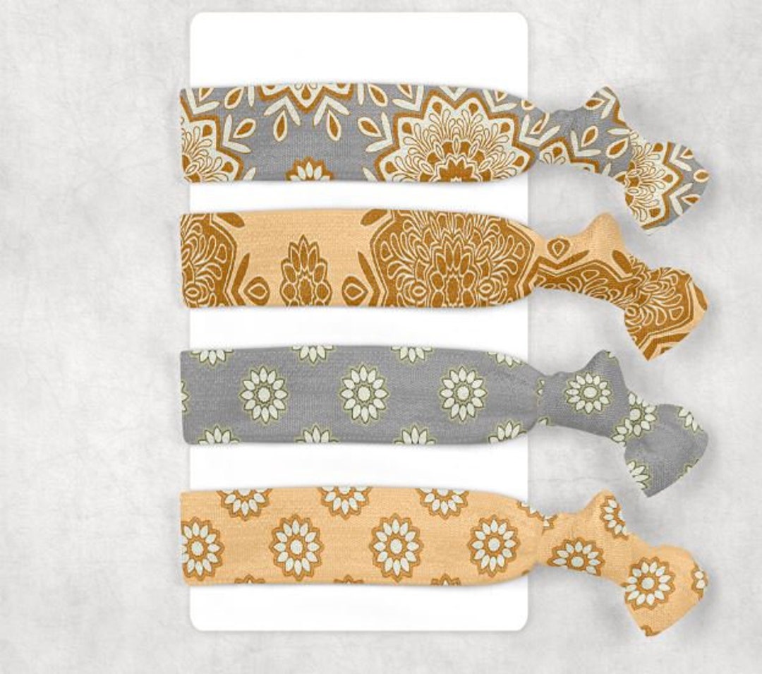 DIGITAL FILE Yellow Boho Hair Ties Digital Design for Sublimation - Etsy
