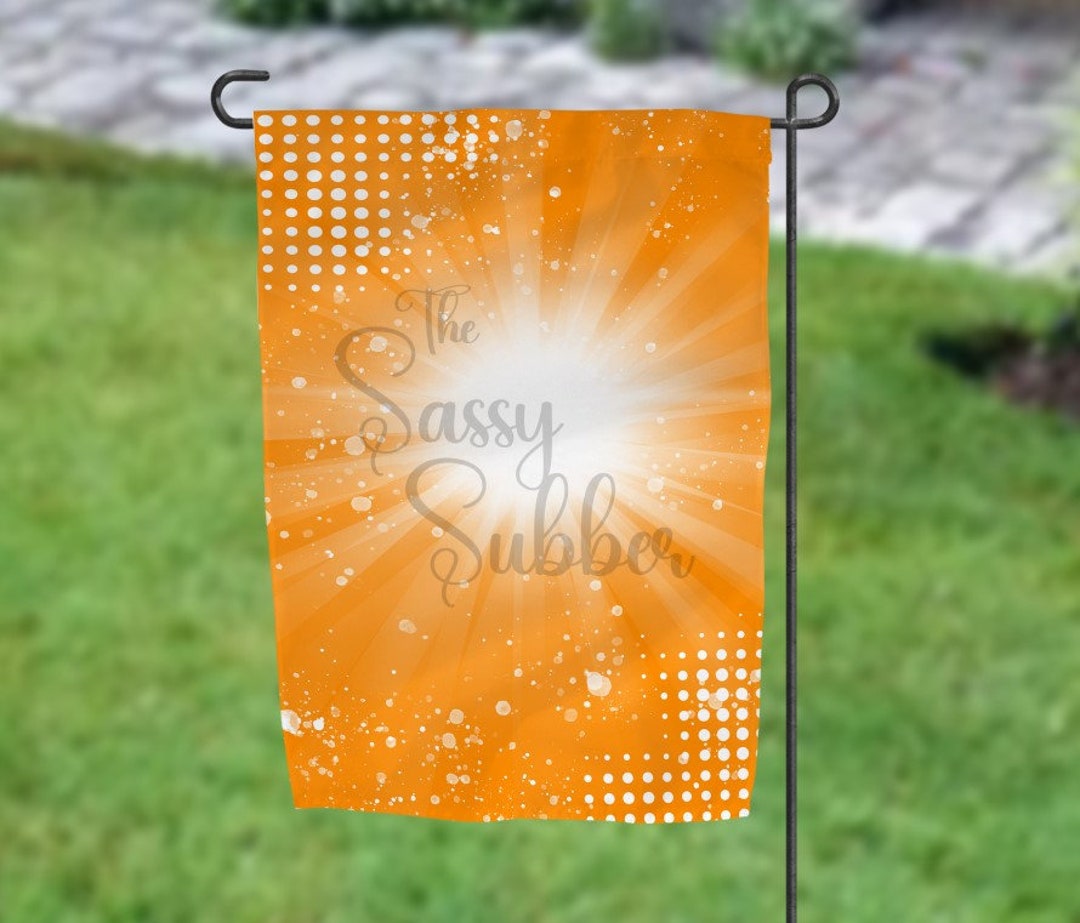 Senior Garden Flag: Orange & White Sublimation Design (digital File) - Etsy