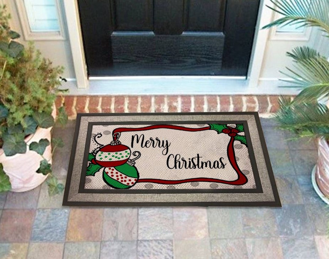 DIGITAL FILE Doodle Christmas Door Mat Digital Design for Sublimation ...
