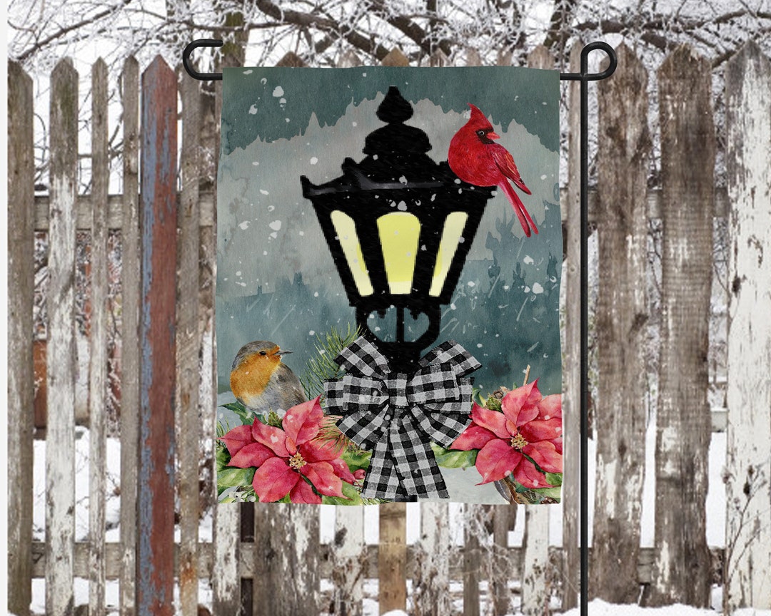 DIGITAL FILE Cardinal and Lamp Post Flag Digital Designs for ...
