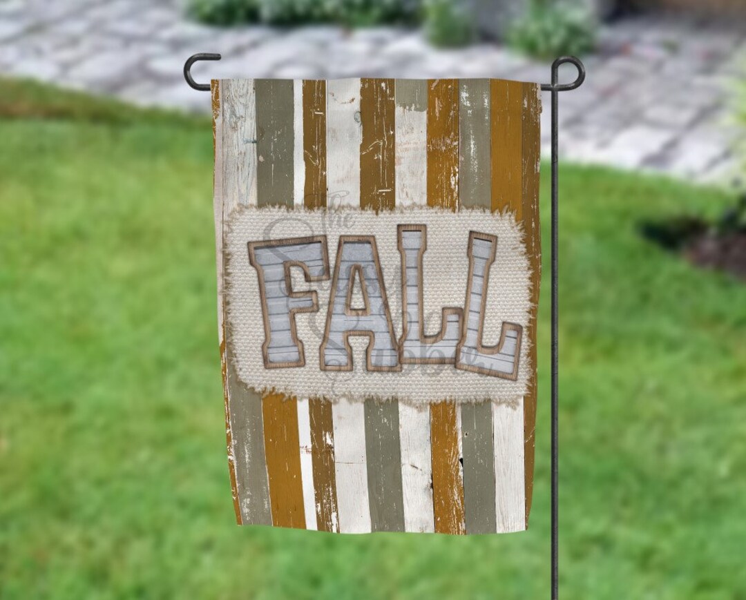 DIGITAL FILE Rustic Wood Fall Flag Digital Design for Sublimation - Etsy