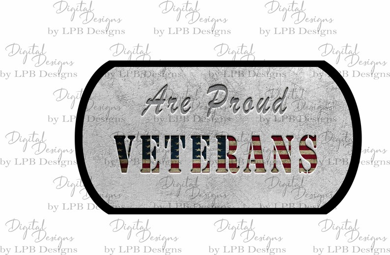 DIGITAL FILE Are Proud Veterans ... Door Hanger Sign Digital Design for ...