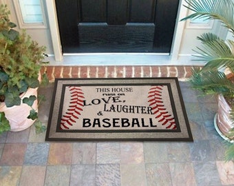 Baseball Door Mat - Etsy