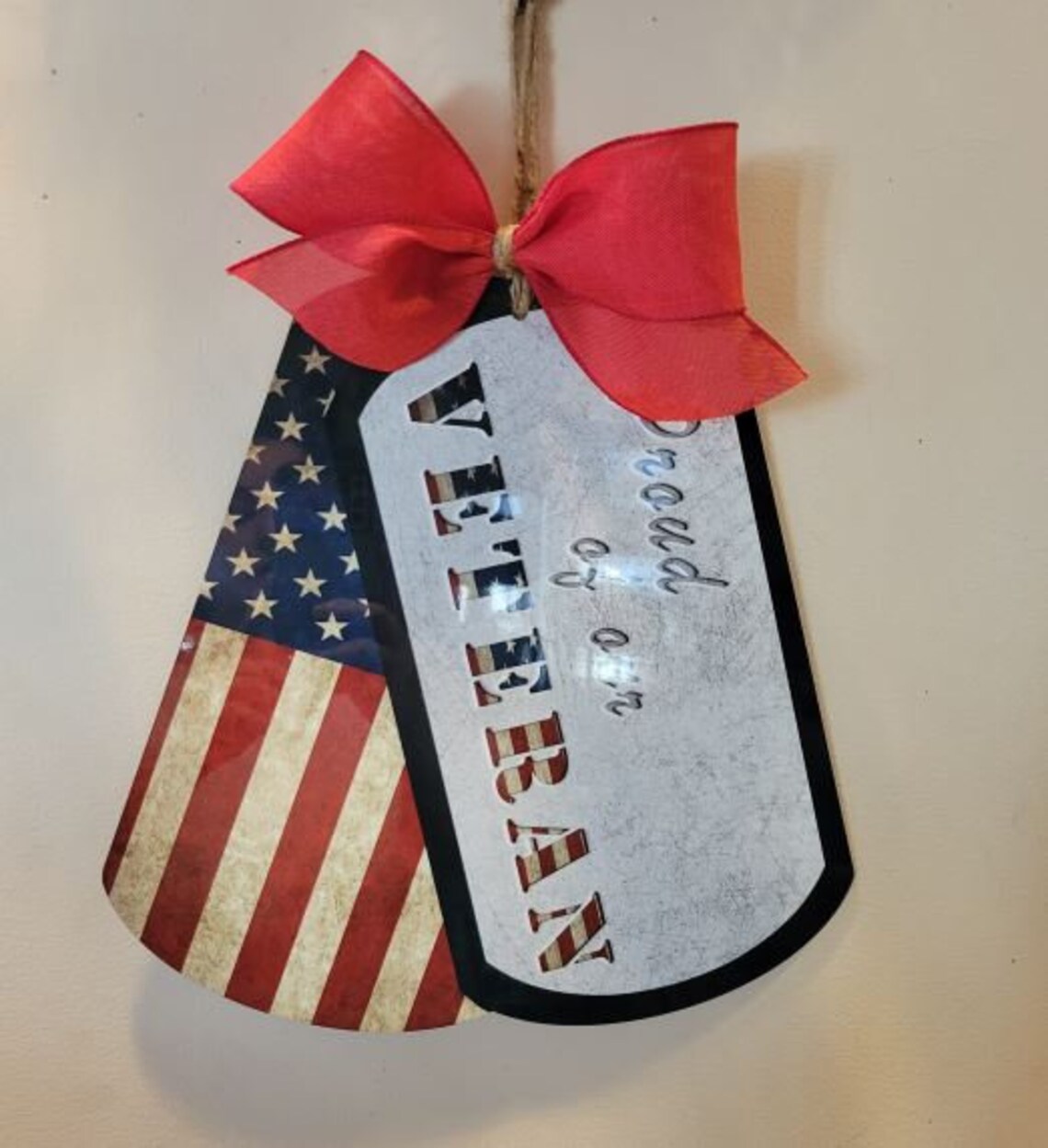 DIGITAL FILE Proud of Our Veteran Door Tag Hanger With and - Etsy