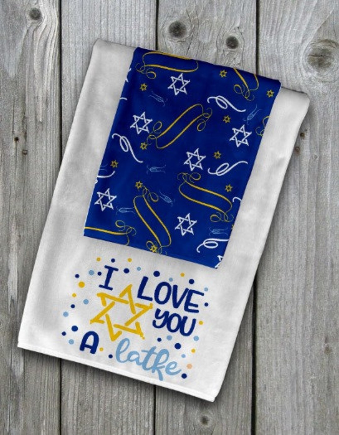 DIGITAL FILE I Love You Latke Towel Set Digital Design for Sublimation ...
