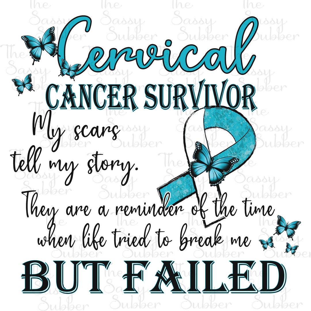 DIGITAL FILE Cervical Cancer Survivor Digital Design for Sublimation - Etsy