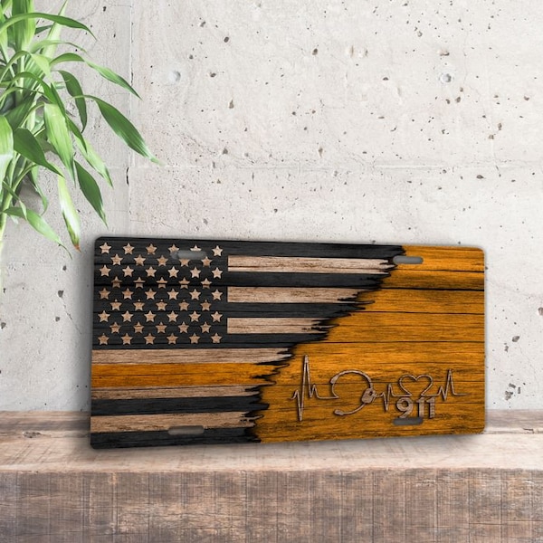 911 License Plate Frame - Etsy