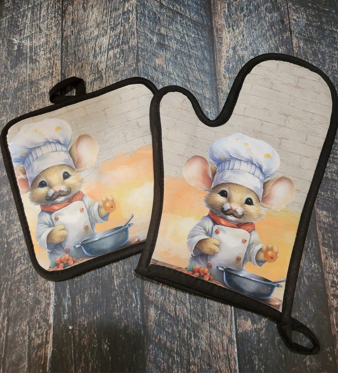 DIGITAL FILE Chef Mouse Pot Holder and Oven Mitt Set Designs for ...