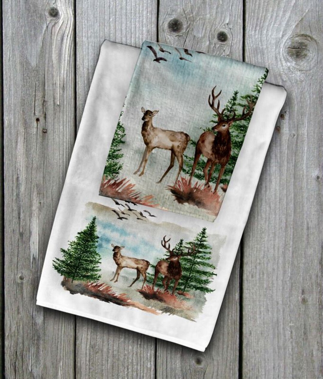 DIGITAL FILE Deer Towel Set Digital Design Only for Sublimation - Etsy