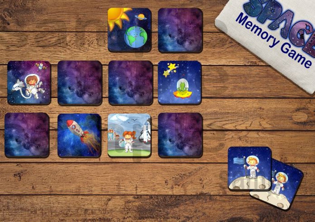 DIGITAL FILE Space Memory Game Game Digital Design for Sublimation - Etsy