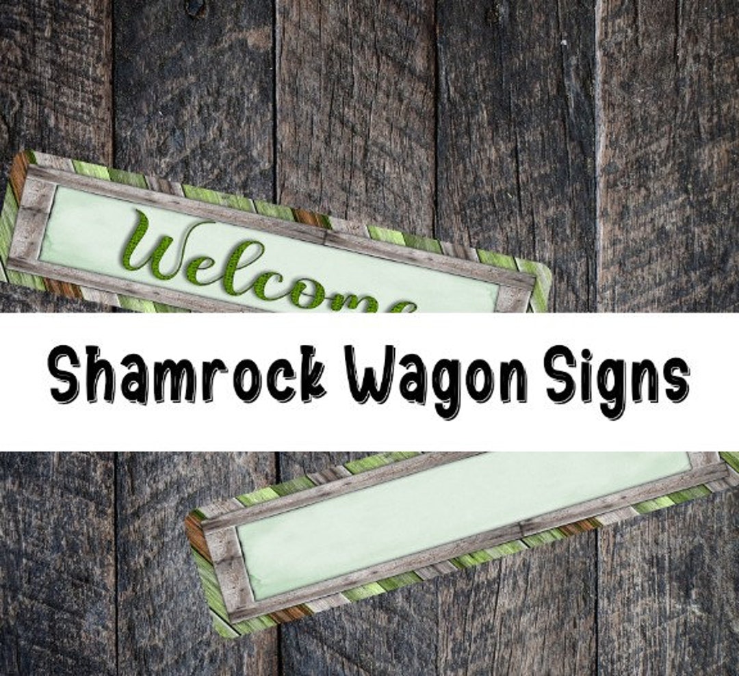 DIGITAL FILE Shamrock Wagon Signs Digital Design for Sublimation - Etsy