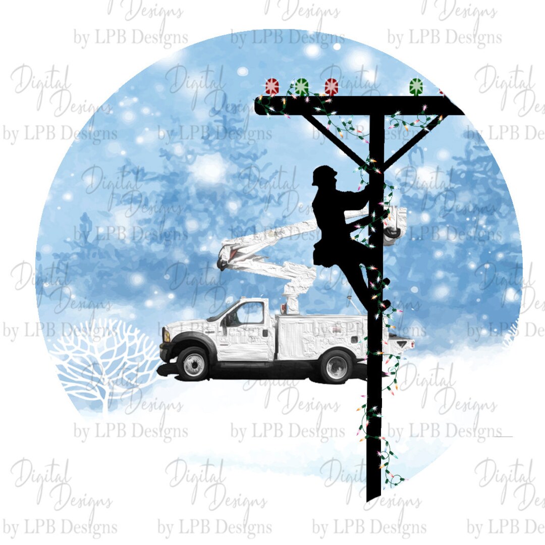 DIGITAL FILE Lineman Ornament Digital Design for Sublimation - Etsy