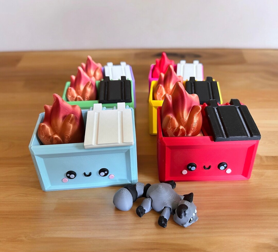 Newly Renovated Happy Dumpster Fire Trash Panda Raccoon and Dumpster ...