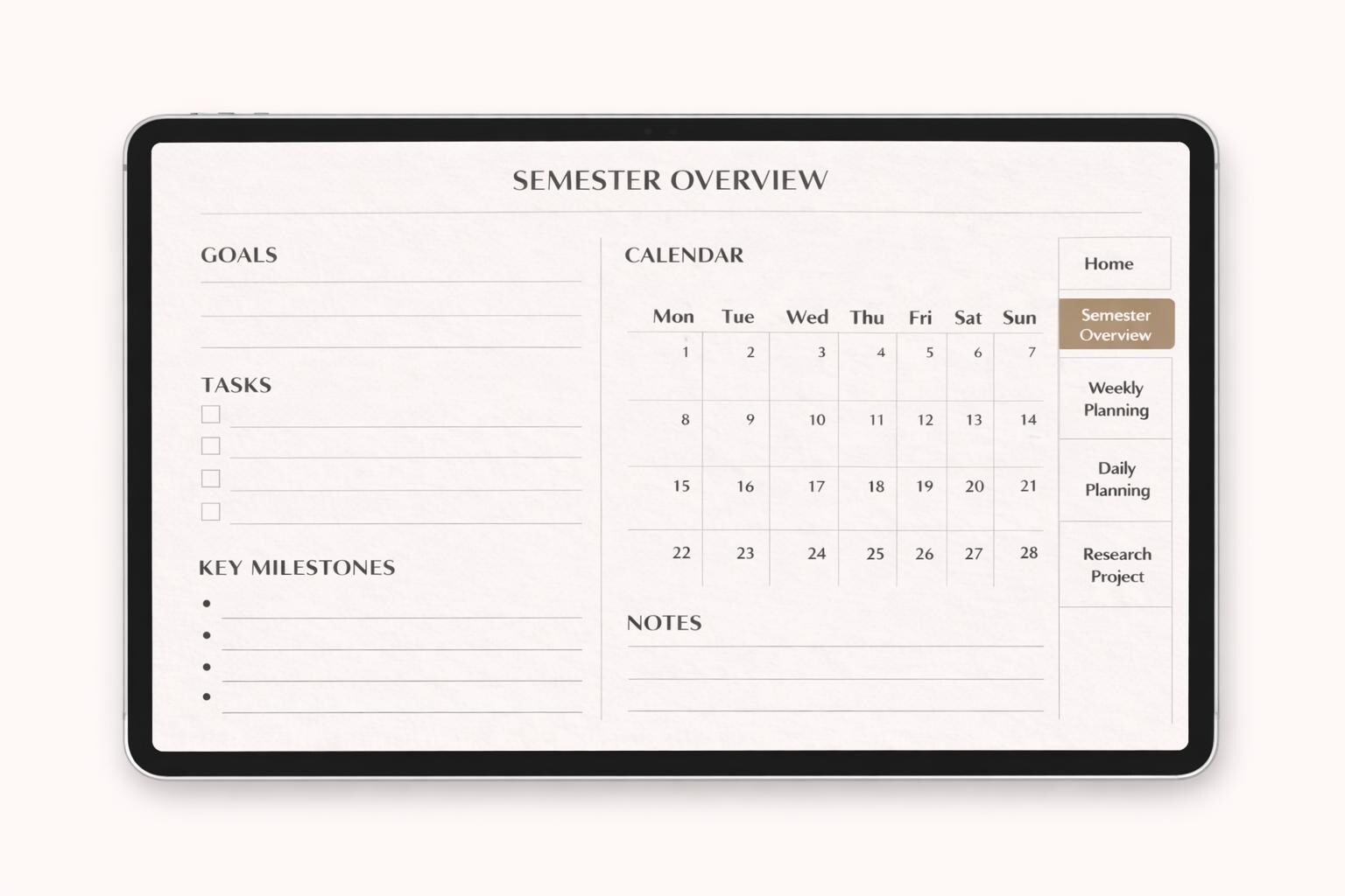 ADHD Digital Planner for Goodnotes iPad | 26 Hyperlinked Templates ...