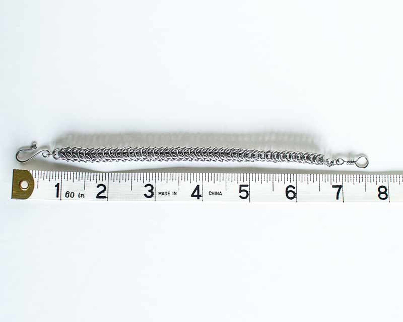 Steel Chainmaille Bracelet Box Chain Stainless Steel 7.5 Chain Maille ...