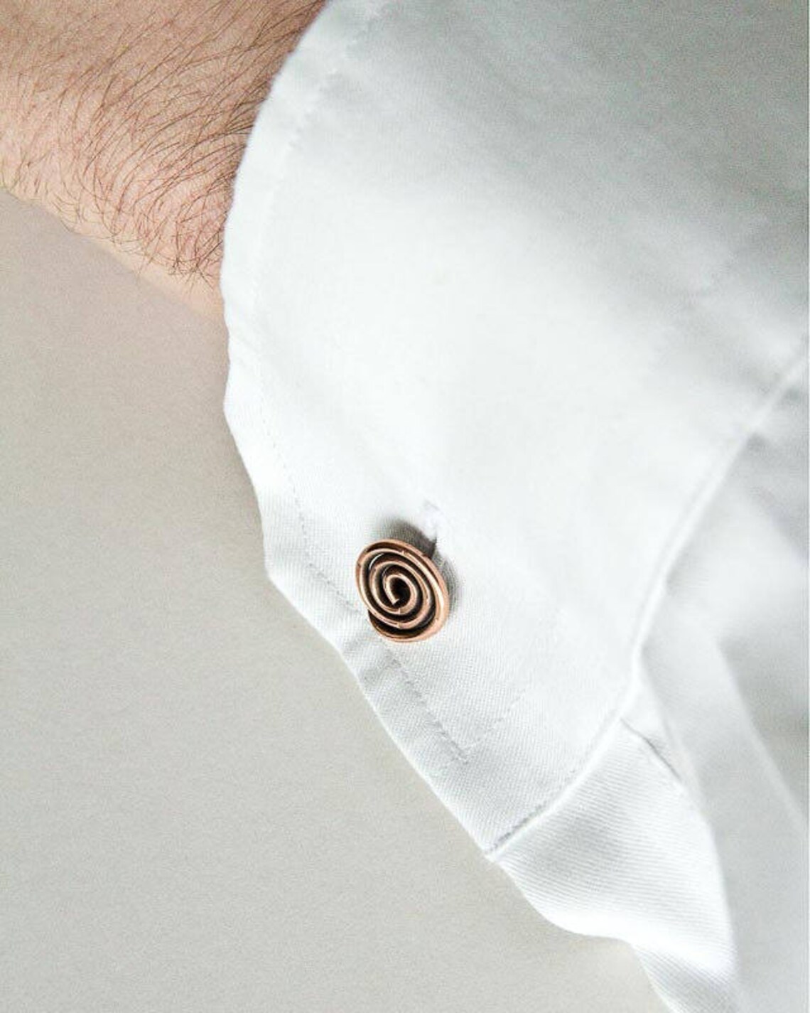 3x Pairs Copper Cufflinks Spiral Pattern Antiqued Copper Celtic Spirals ...