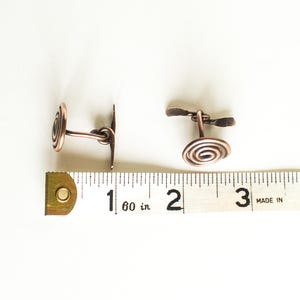 3x Pairs Copper Cufflinks Spiral Pattern Antiqued Copper Celtic Spirals ...