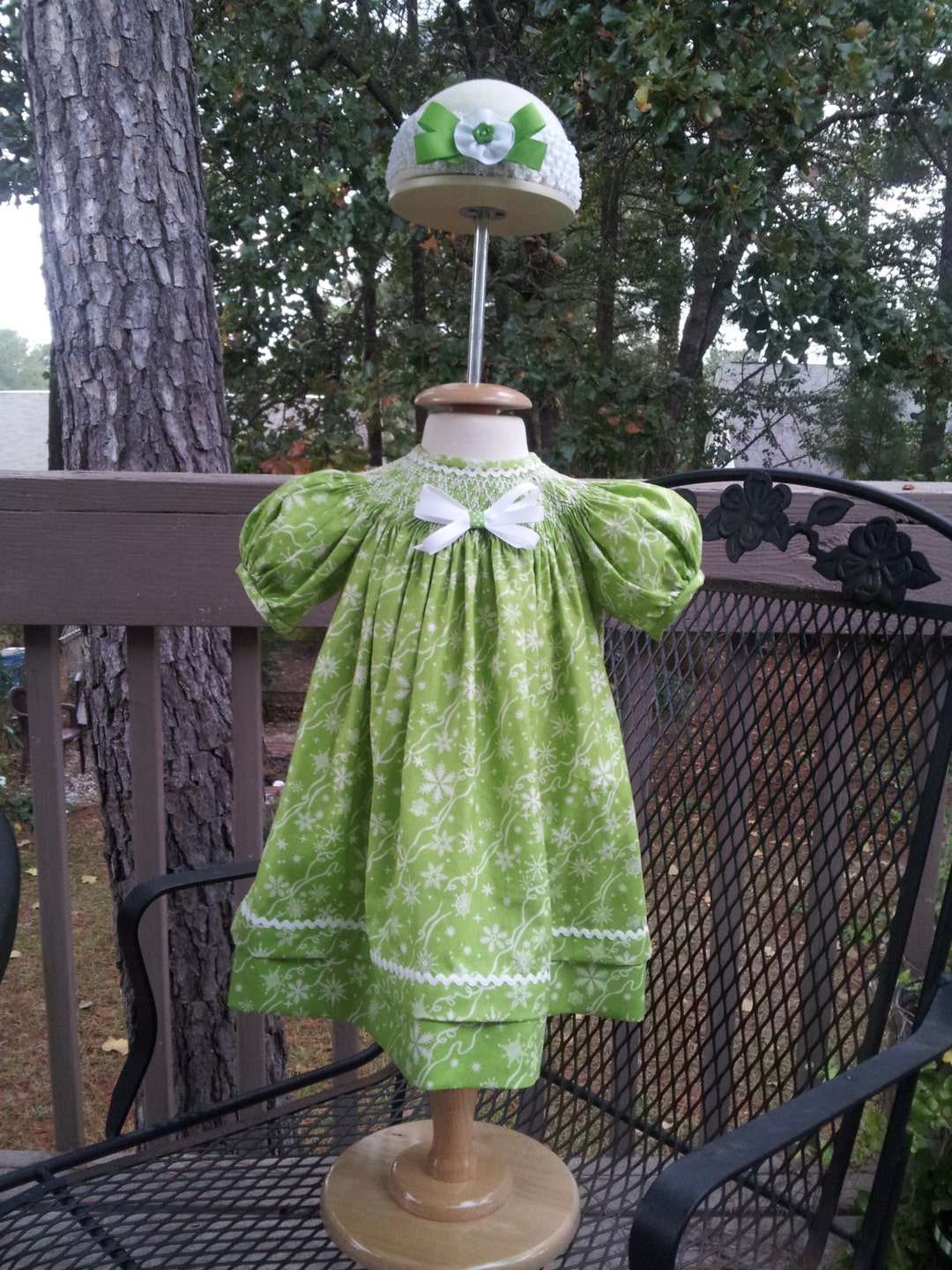 ON SALE! Heirloom Smocked Christmas Bishop Dress - Etsy