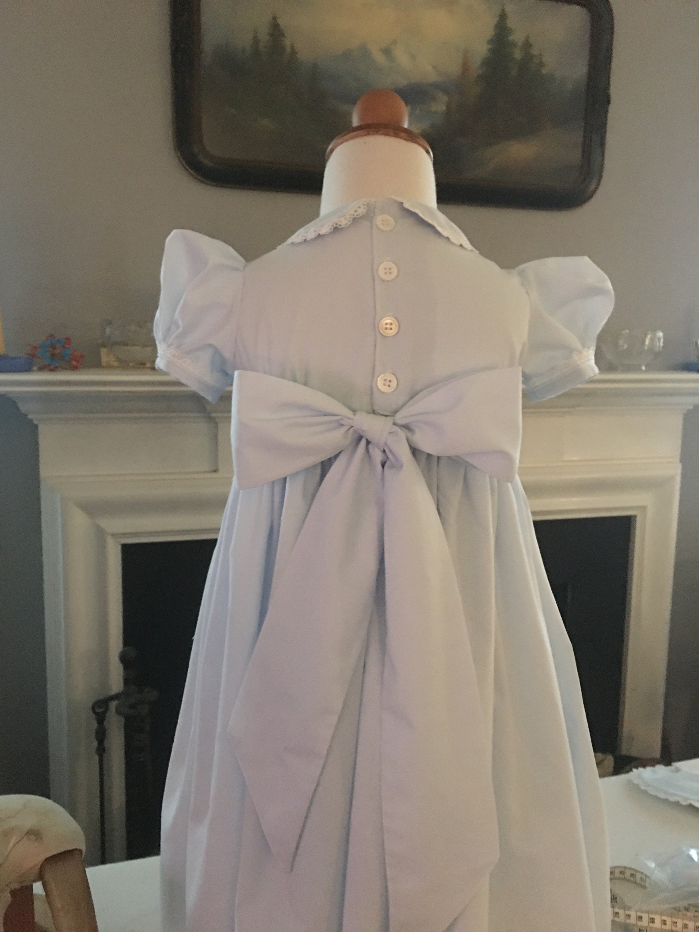 Girl's Heirloom Hand-smocked Square Yoke Dress - Etsy