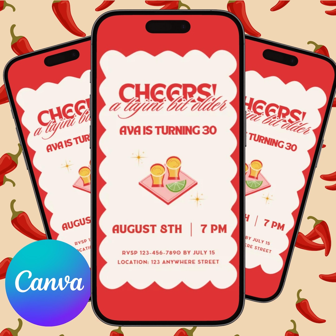Spicy Fiesta Birthday Invitation Template, Tajin Theme Party Evite ...