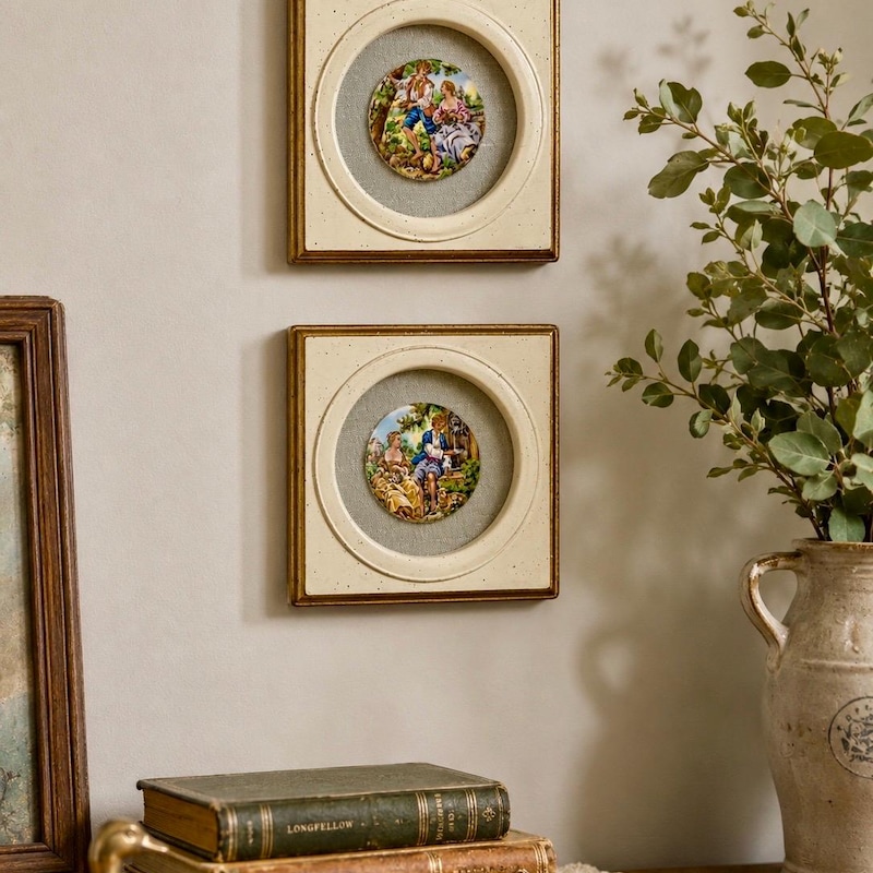 Porcelain Rococo Plaque - Etsy