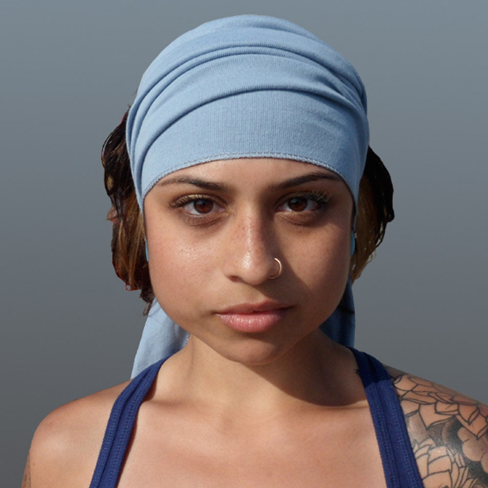 Baby Blue Headwrap Cotton Scarf for Men or Women. for - Etsy