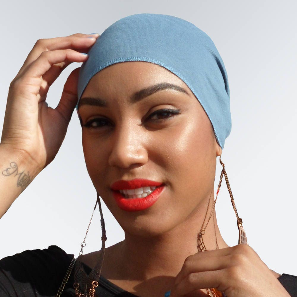 Blue Jean Blue Headwrap Cotton Scarf for Men or Women. for Dreadlocks ...