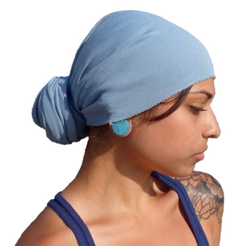 Baby Blue Headwrap - Cotton Scarf for Men or Women. for Dreadlocks ...