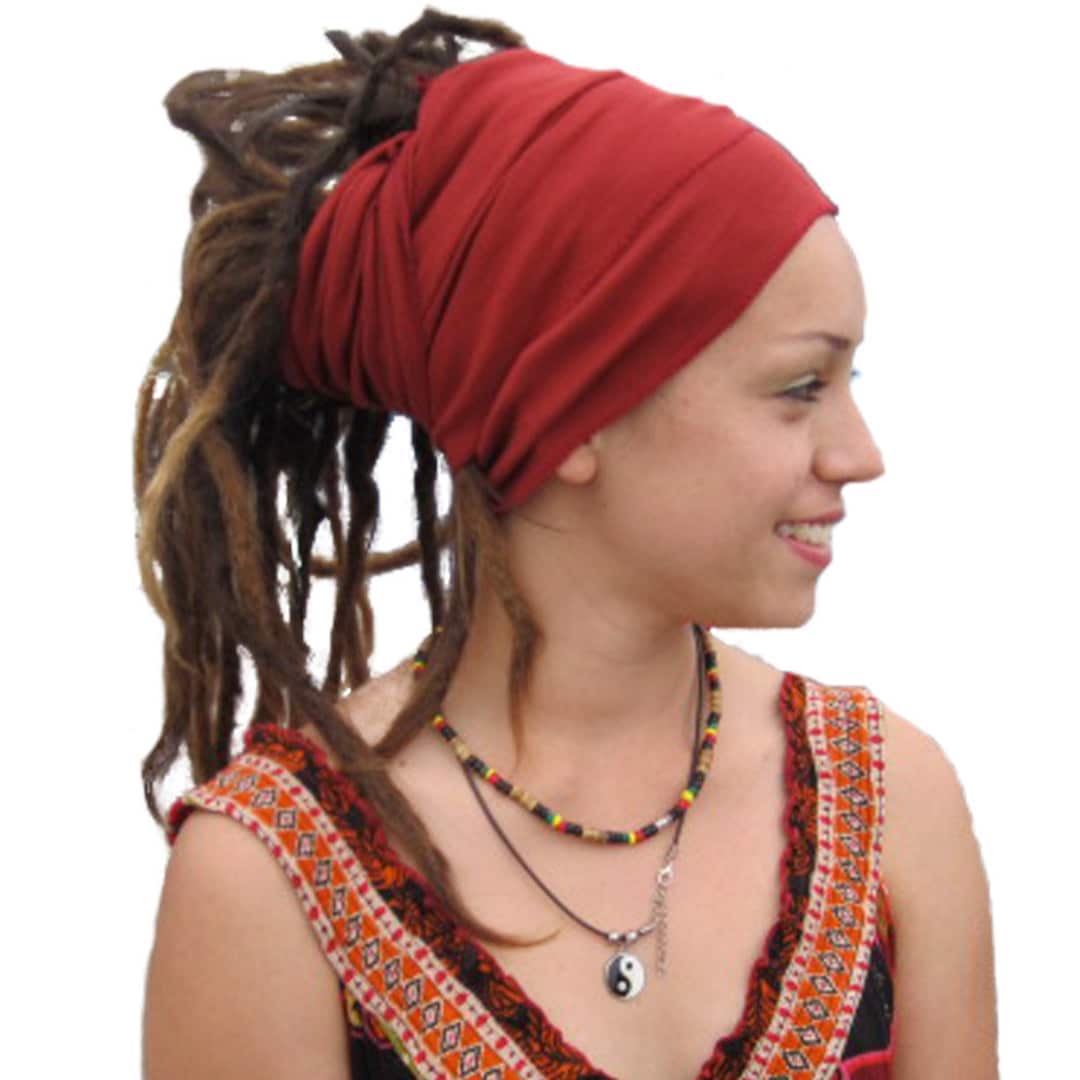 Wine Headwrap - Cotton Scarf for Men or Women. for Dreadlocks, Exercise ...