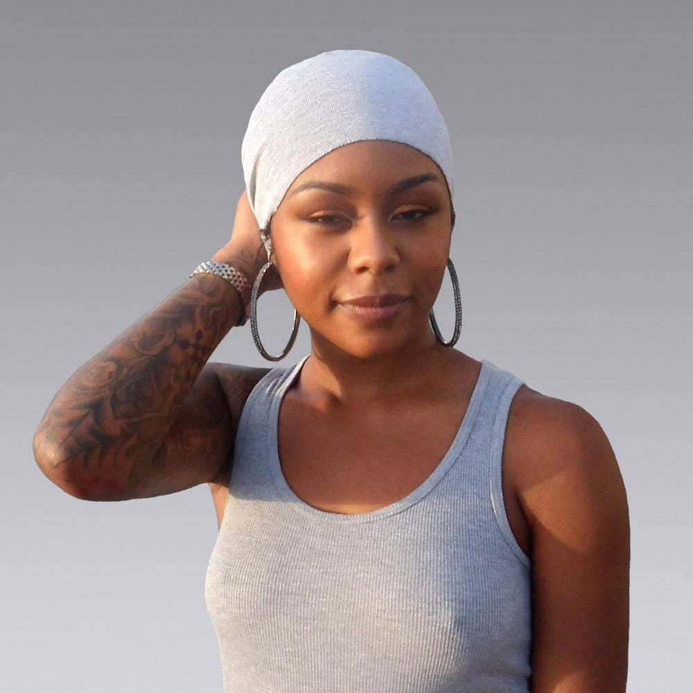 Light Grey Headwrap Cotton Scarf for Men or Women. for - Etsy