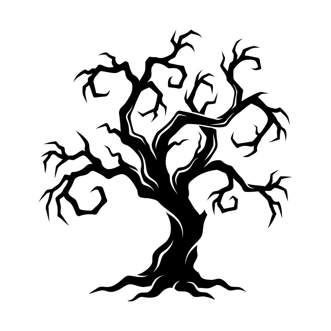 Tree Svg, Spooky Tree Silhouette Svg, Family Love Svg, Tree Roots Svg ...