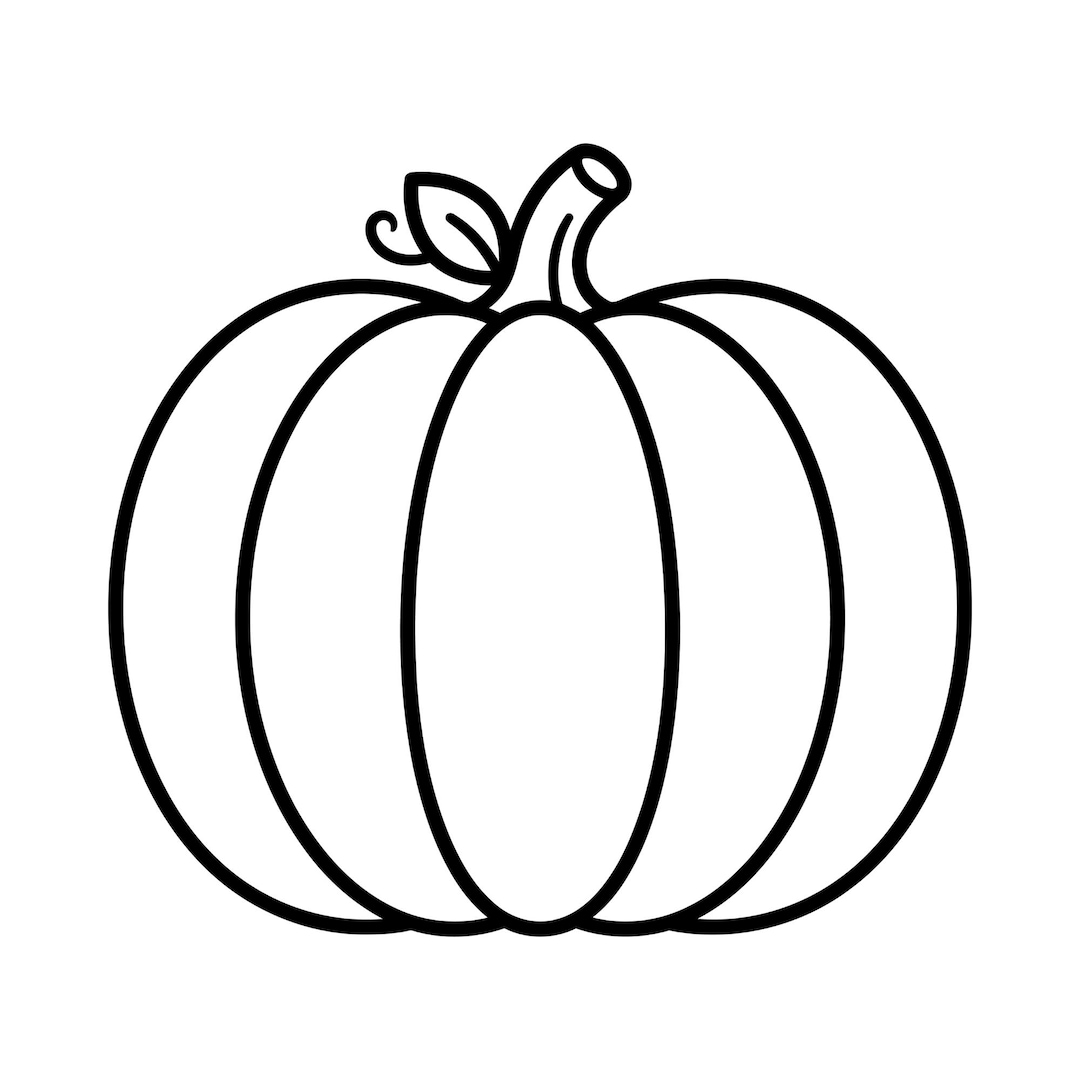 Pumpkin Line Art Svg, Thanksgiving Pumpkin Clipart, Pumpkin Laser Cut ...