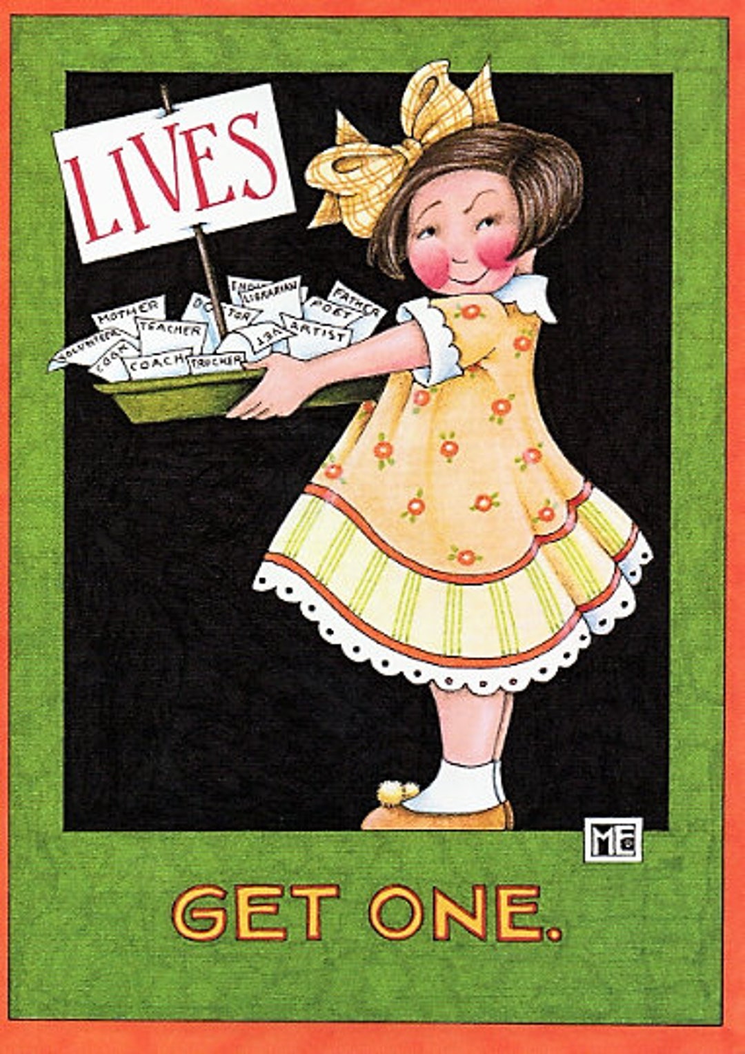 Mary Engelbreit Blank Note Card "lives . . . Get One" 1995 With ...