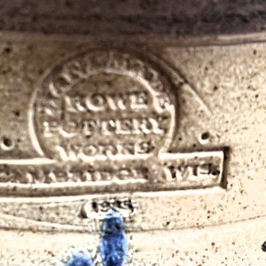 Stately Rowe Pottery Works 1995 Heart Pattern 9" Salt Glazed Covered ...