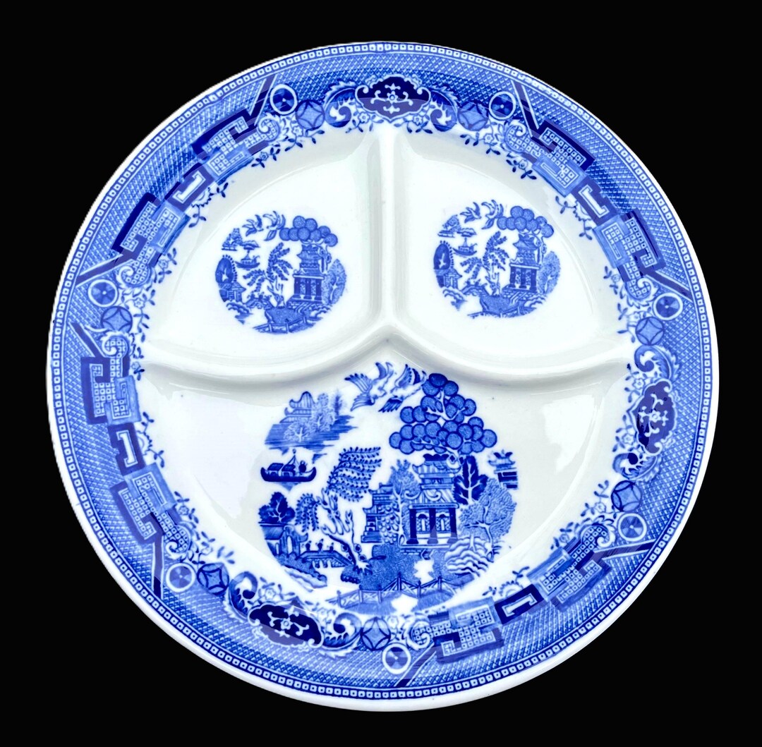 H-T-F Vintage Jackson China Restaurant Hotel Diner Blue Willow 9.5 ...