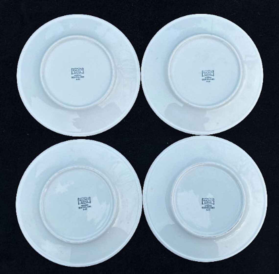 Set of 4 Vintage Walker Diner Restaurant Hotel China Red on - Etsy